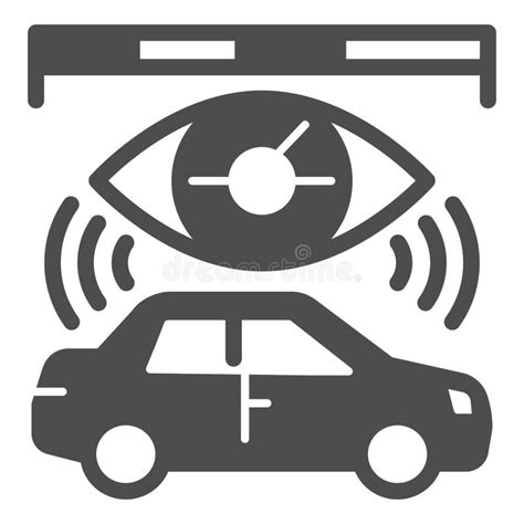 Car Map Vision Data Solid Icon Neural Dataset Concept Vector Graphics