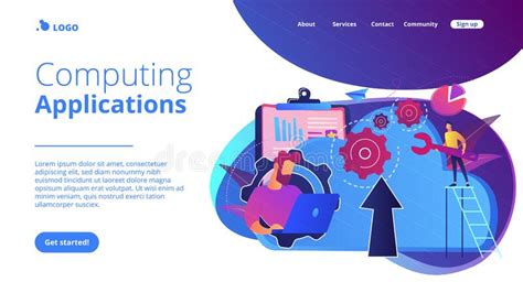 Cloud Engineeringconcept Landing Page Stock Vector Illustration Of