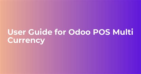 User Guide For Odoo Pos Multi Currency Webkul Blog