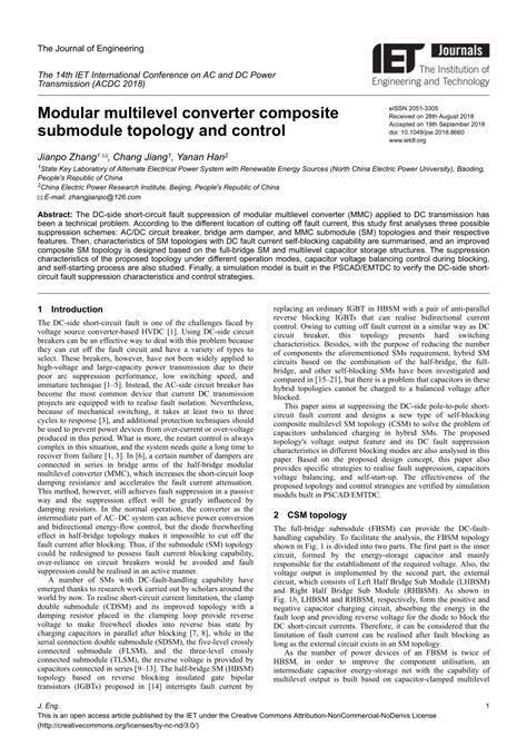 Pdf Modular Multilevel Converter Composite Submodule Topology And Control