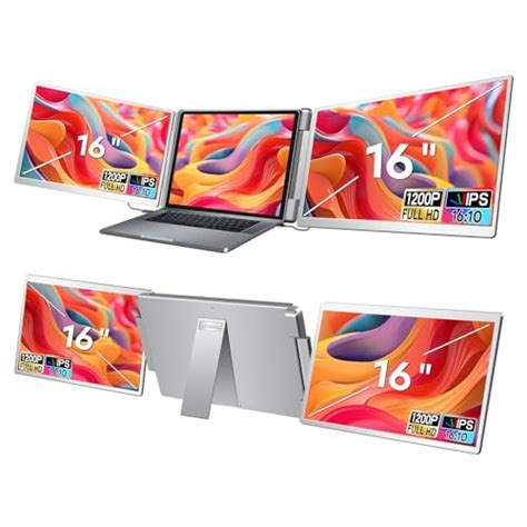 Olhar Digital Ofertas Monitor Portátil Triplo 16fhd Ips Monitor Portátil Fhd 1080p Tipo C