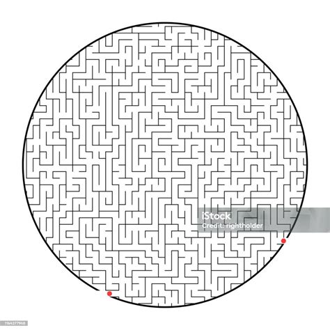 어려운 둥근 미로 어린이와 성인을위한 게임 아이들을위한 퍼즐 미로 수수께끼 흰색 배경에 격리된 플랫 벡터 그림입니다 0명에 대한 스톡 벡터 아트 및 기타 이미지 Istock