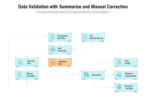 data validation with summarize and manual correction ppt powerpoint