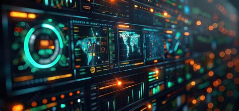 A Futuristic Digital Interface Displaying Data Visualizations And