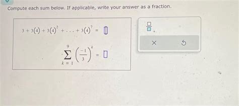 Compute Each Sum Below If Applicable Write Your