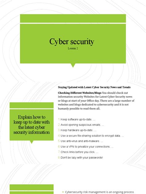 Cyber Security Lesson 2 Pdf Security Computer Security