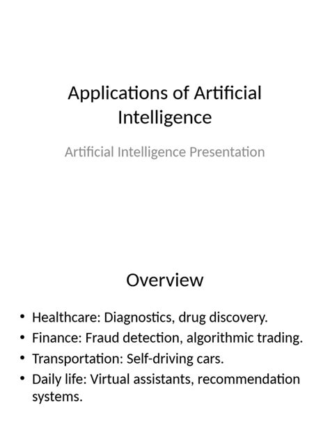 Applications Of Artificial Intelligence Pdf