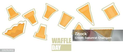 베이킹 일러스트 세트 베이킹 와플 베이커리 요리 달콤한 제품 디저트 패스트리 개념 포스터 배너 카드 광고에 대 한 흰색 배경에 고립 된 벡터 일러스트 레이션 갈색에 대한