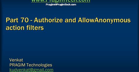 Sql Server Net And C Video Tutorial Part 70 Authorize And