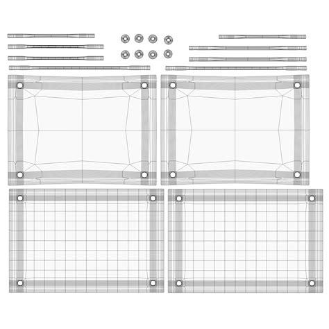 잘 고정 된 유리판 모형 3d 모델 9 Blend Fbx Obj Unknown Free3d
