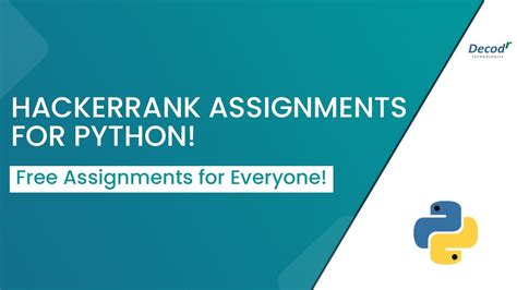 The Hackerank Assignments Decodr Technologies Youtube