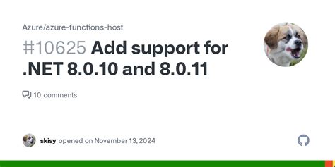 Add Support For Net 8010 And 8011 · Issue 10625 · Azureazure Functions Host · Github