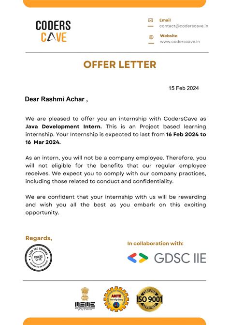 Rashmi Achar On Linkedin Internship Javadeveloper Webdeveloper