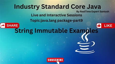 String Immutable Examples Core Java Tutorialfullstackjavajava