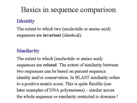 basics of sequence alignment and weight matrices and