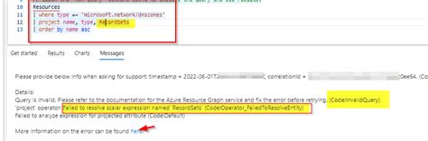 Azure Dns Record Sets Through Kusto Query Stack Overflow