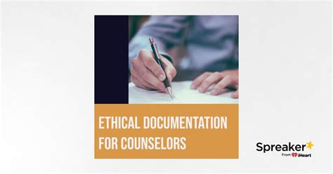 Ethical Documentation For Counselors 2020 Rerun