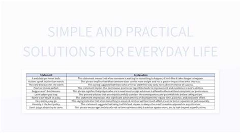 Practical Tips For Everyday Problem Solving Excel Template Free Download Pikbest