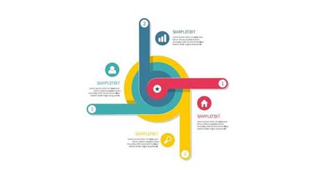 Colorful Abstract Design With Clock Powerpoint Template Free Download