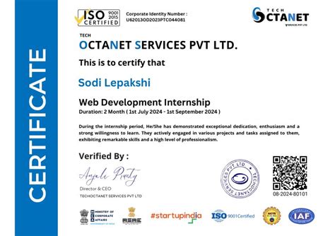 sodi lepakshi on linkedin webdevelopment internship learning