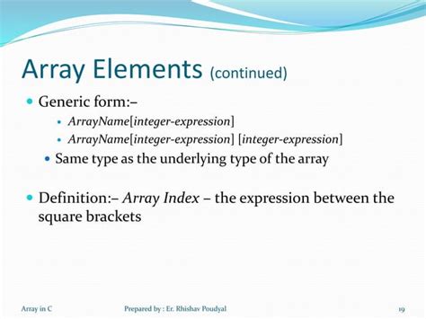 Array And Its Operation In C Programming Pptx Programming Languages