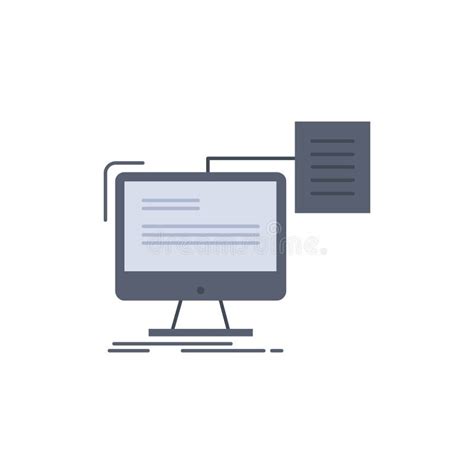 Resume Storage Print Cv Document Flat Color Icon Vector Stock Vector Illustration Of