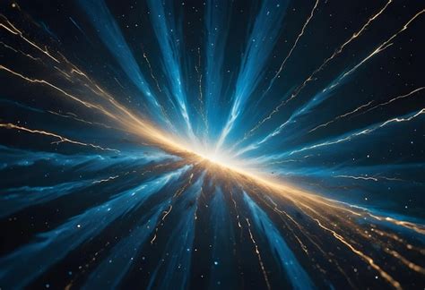 Abstract background with a bright golden light radiating outward from a central point creating a ...
