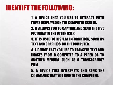 computer basics demo ppt computer peripherals computing
