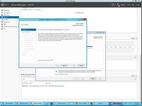 how to configure the active directory rights management service in windows server 2012