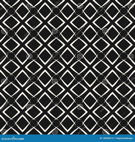 Vector Geometric Seamless Pattern With Square Grid Lattice Thin Lines
