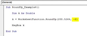 VBA Roundup Funciton To Round Up Numbers In Excel