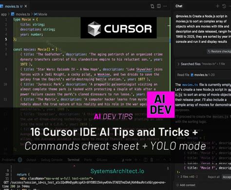 16 Cursor Ide Ai Tips And Tricks Commands Cheat Sheet Yolo Mode By Chris St John Ai Dev