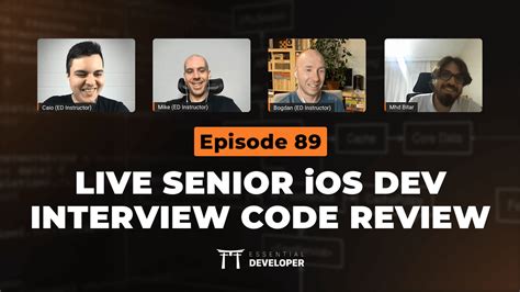 How To Crack The Senior Ios Dev Interview Test Project Review And Preparation Live Dev