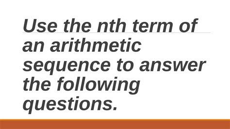arithmetic series problems ppt