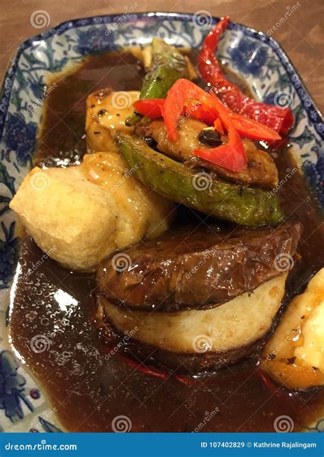 Yong Tau Foo Stock Image Image Of Style Stuffedfood 107402829