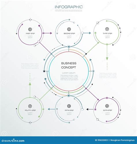 Vector Infographic Template Circle Design With Arrows Sign Stock Vector Illustration Of