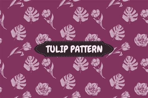 Premium Vector Tulip Pattern 2369