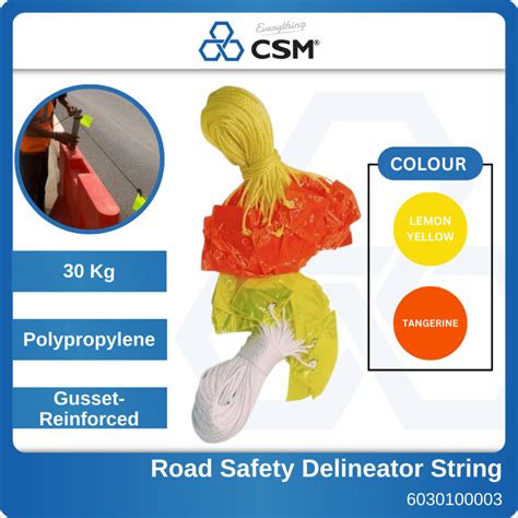 Safety Reflective Delineator Heavy Duty Premium Waterproof String Rope