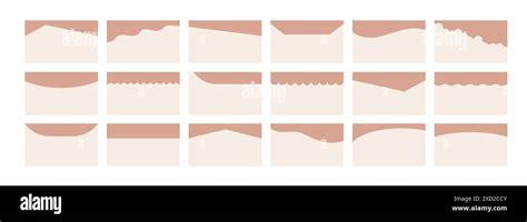 Separator Header For Web Page Design Flat Vector Illustration Set Of Template With Different