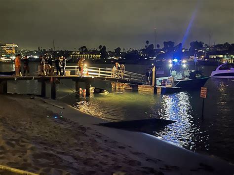 Michele Gile On Twitter Rescue Underway A Car Has Landed In Newport Bay A Lido Homeowner