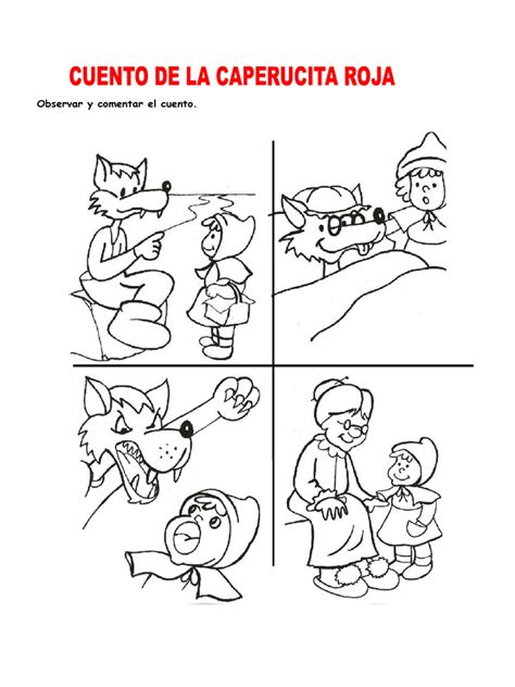 Actividad Caperucita Roja Para La Bitacora Pdf