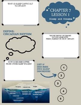 Simplified Notetaker For Understanding Psych Ch 7 Lesson 1 Sleep And Dreams
