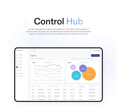 control software crm hub behance