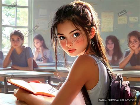 Ai创作图女学生唯美插画 Cg绘画作品 高精女孩原画稿 板绘少女插画 Cg插画 写实唯美插画 校服美女插画 教育类插画设计 板绘插画插图 手绘学院风女孩 原创厚涂 女学生插画 女孩插画封面插画
