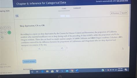 Solved Chapter 6 Inference For Categorical Data Turned In