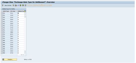 OKO SAP Tcode Maintain Settlemen Exchng Rate Type OKO SAP Tcode Maintain Settlemen Exchng Rate Type