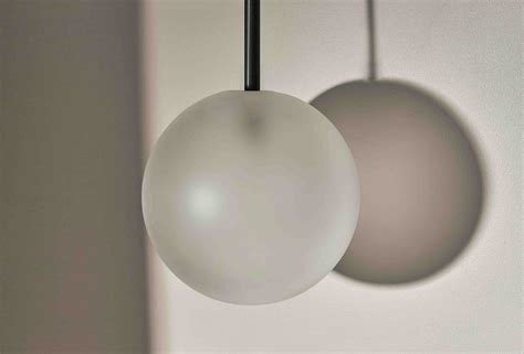 Large Orb Glass Pendant Light Solid Rod Marz Designs