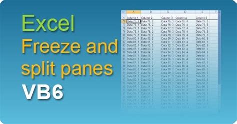 How To Freeze Rows Or Columns In Excel Sheet From Vb6 Reasyxls