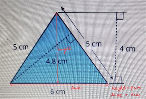 Solved What Is The Base And Corresponding Height Of The Triangle What Is Course Hero