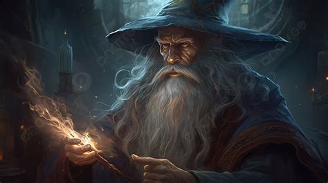 어두운 방 앞에서 지팡이를 들고 있는 나이든 마법사 판타지 마법사 그림 마법사 공상 배경 일러스트 및 사진 무료 다운로드 Pngtree